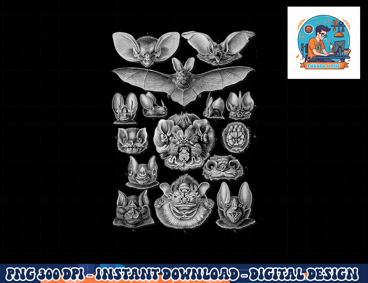 Bats Scientific Illustration Drawing Biology Art Halloween p | Inspire ...