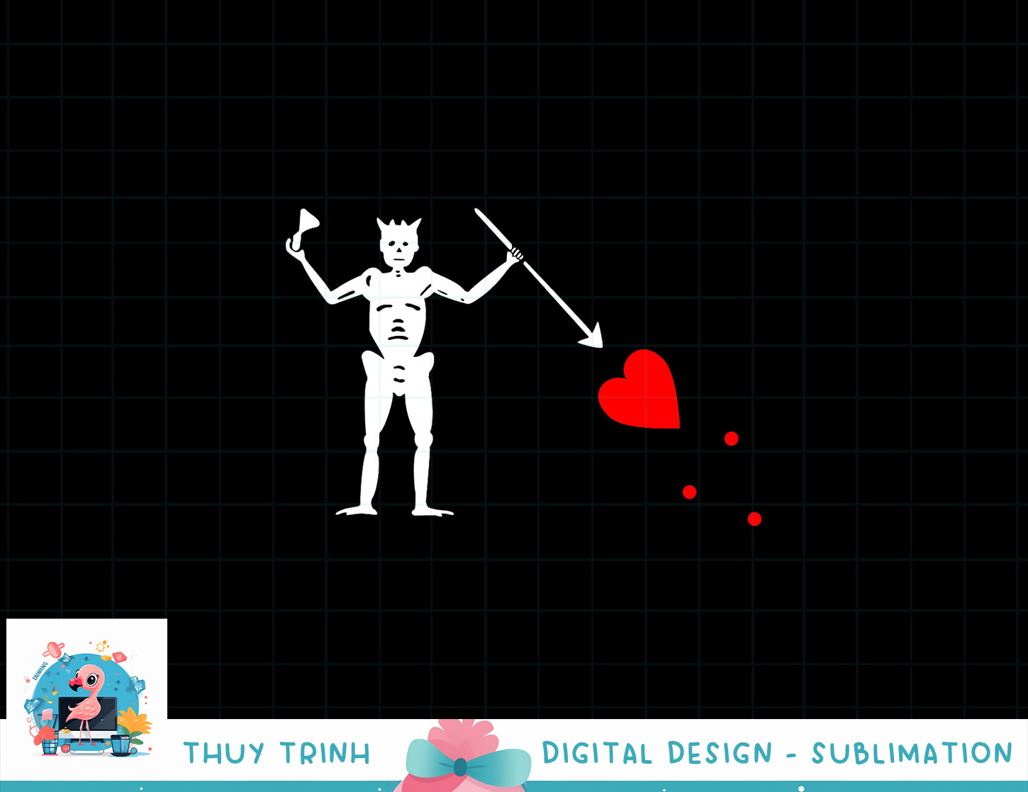 Blackbeard Pirate Flag Jolly Roger Skeleton Halloween png, s | Inspire ...