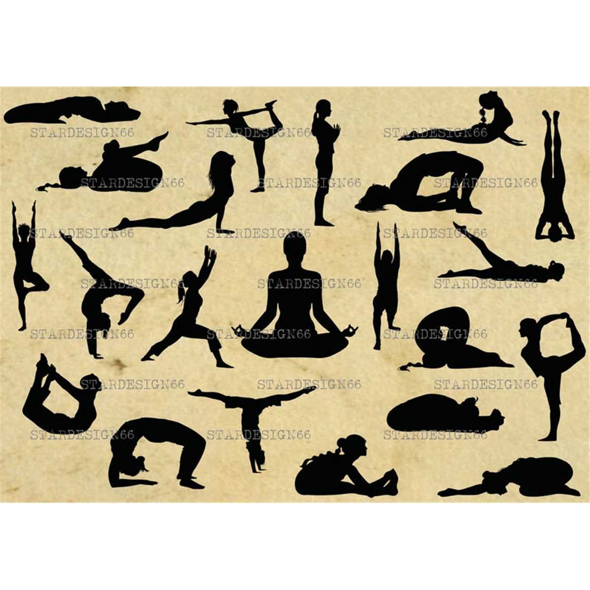 Digital SVG PNG JPG Yoga, vector, clipart, silhouette, insta - Inspire ...