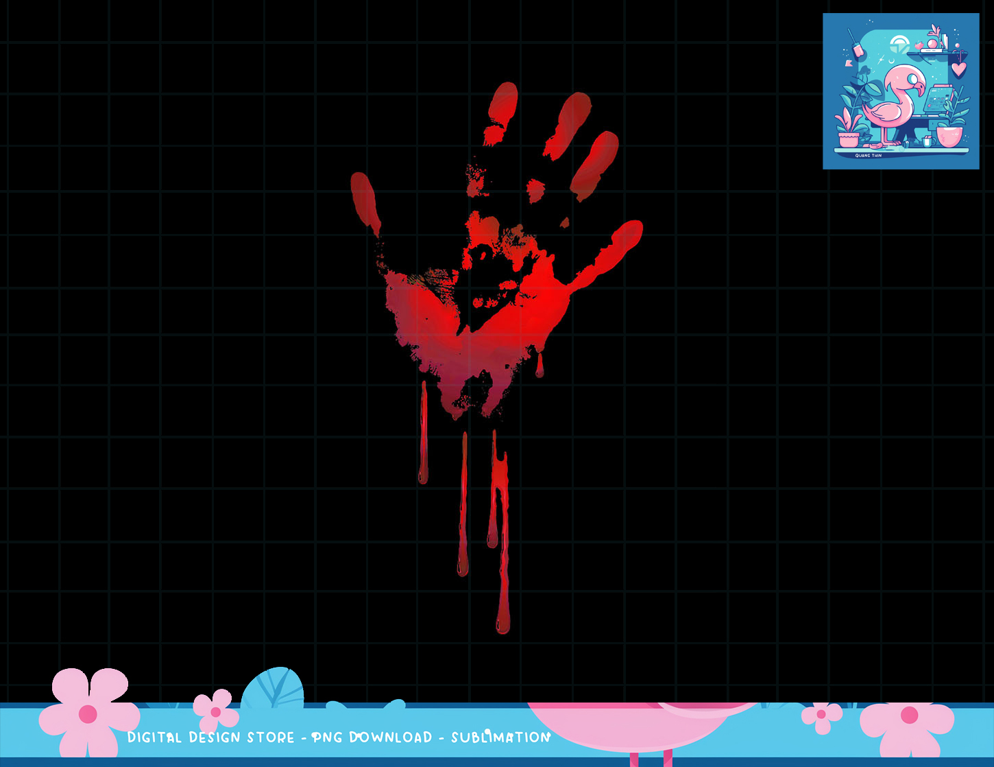 bloody hand Horror Blood creepy Halloween png, sublimation c - Inspire ...