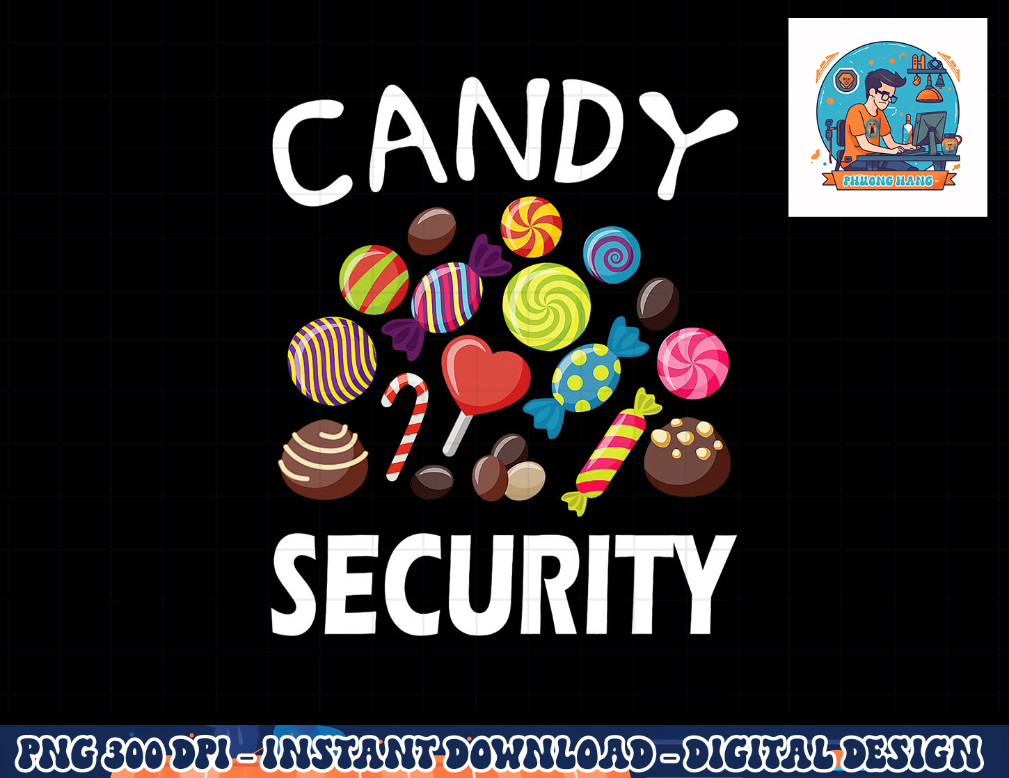 Candy Security Halloween Costume Party png, sublimation copy - Inspire ...