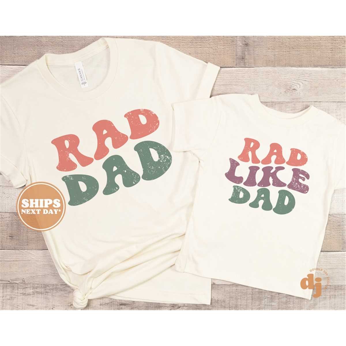 Daddy and Me Shirts - Rad Dad and Rad Like Dad Retro Onesie | Inspire ...