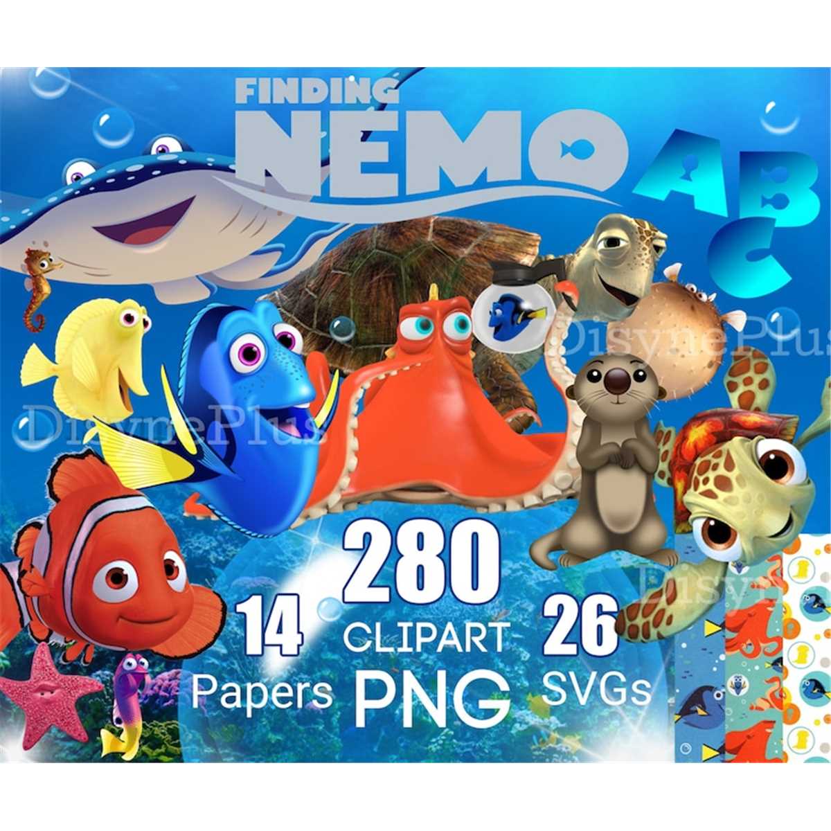 Nemo SVG, Nemo PNG Clipart Bundle, Nemo Digital Papers, Fish | Inspire ...