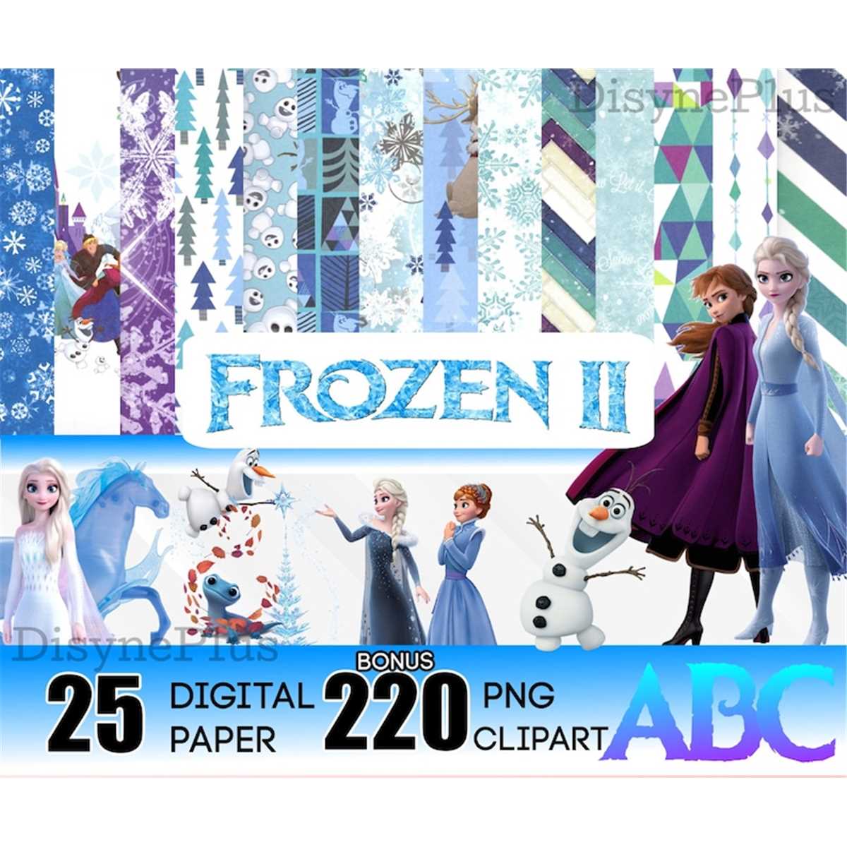 Frozen Digital Paper, Frozen Clipart, Elsa Clipart, Frozen B - Inspire ...