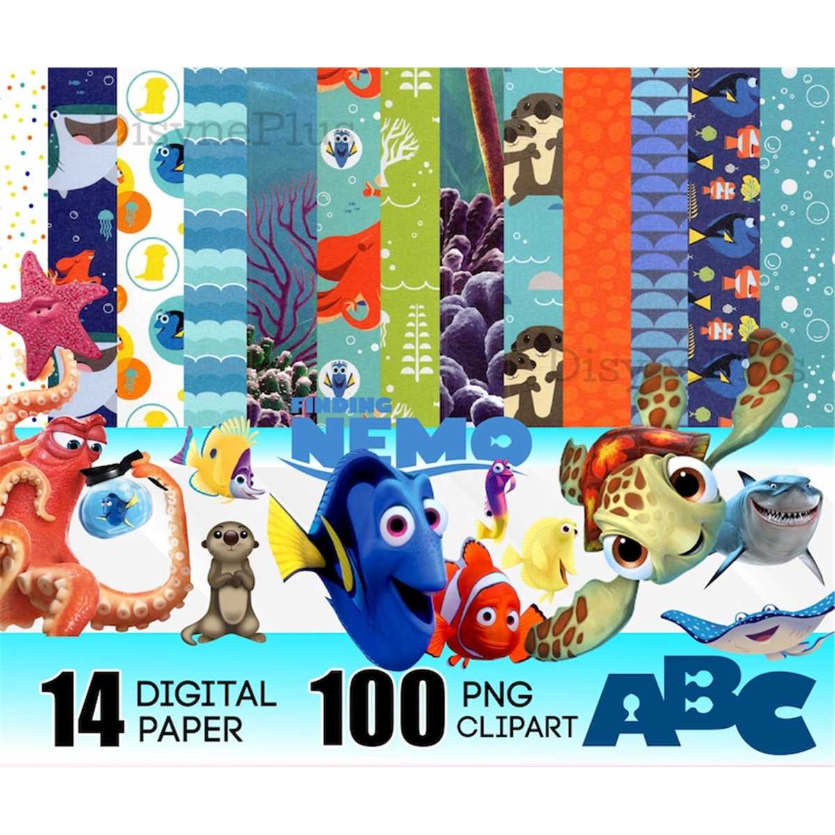 Nemo Digital Paper Dory Finding Nemo PNG Clipart Digital Dow | Inspire ...