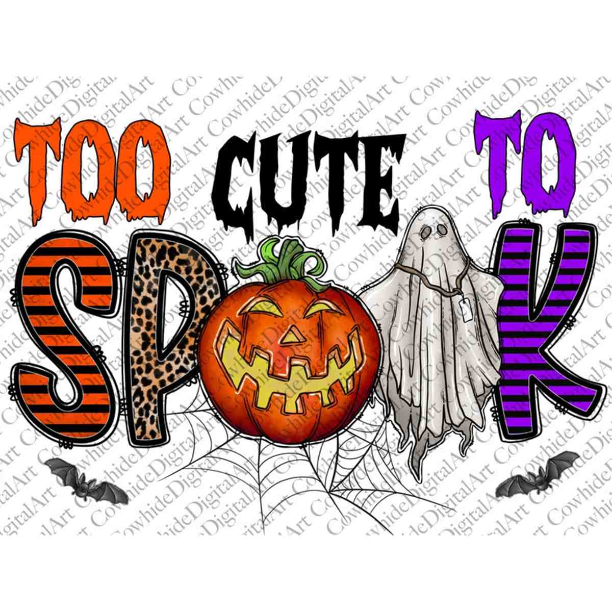 Too Cute to Spook Png, Happy Halloween Png, Halloween, Pumpk | Inspire ...