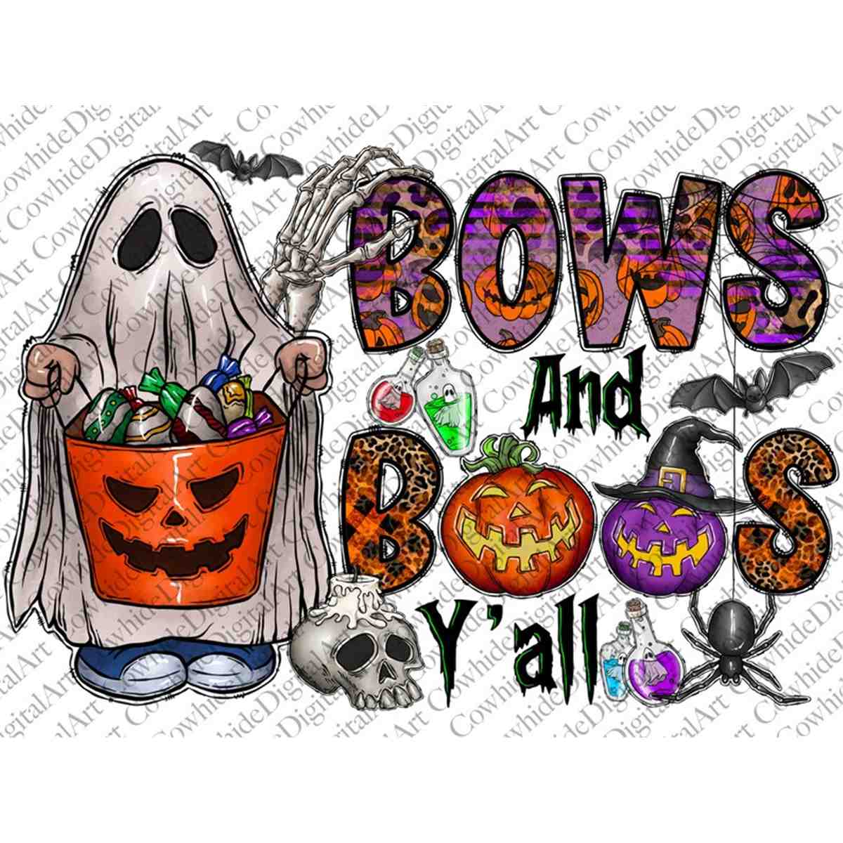 Bows and Boos Y'all png, Ghost, Halloween Sublimation, Subli - Inspire ...