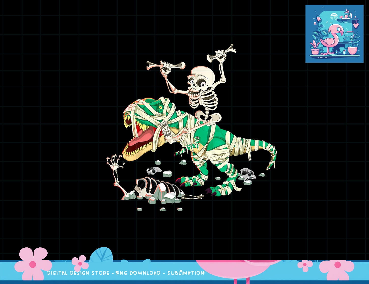 Dinosaur Skeleton Spooky Halloween Costume T Rex Halloween p | Inspire Uplift