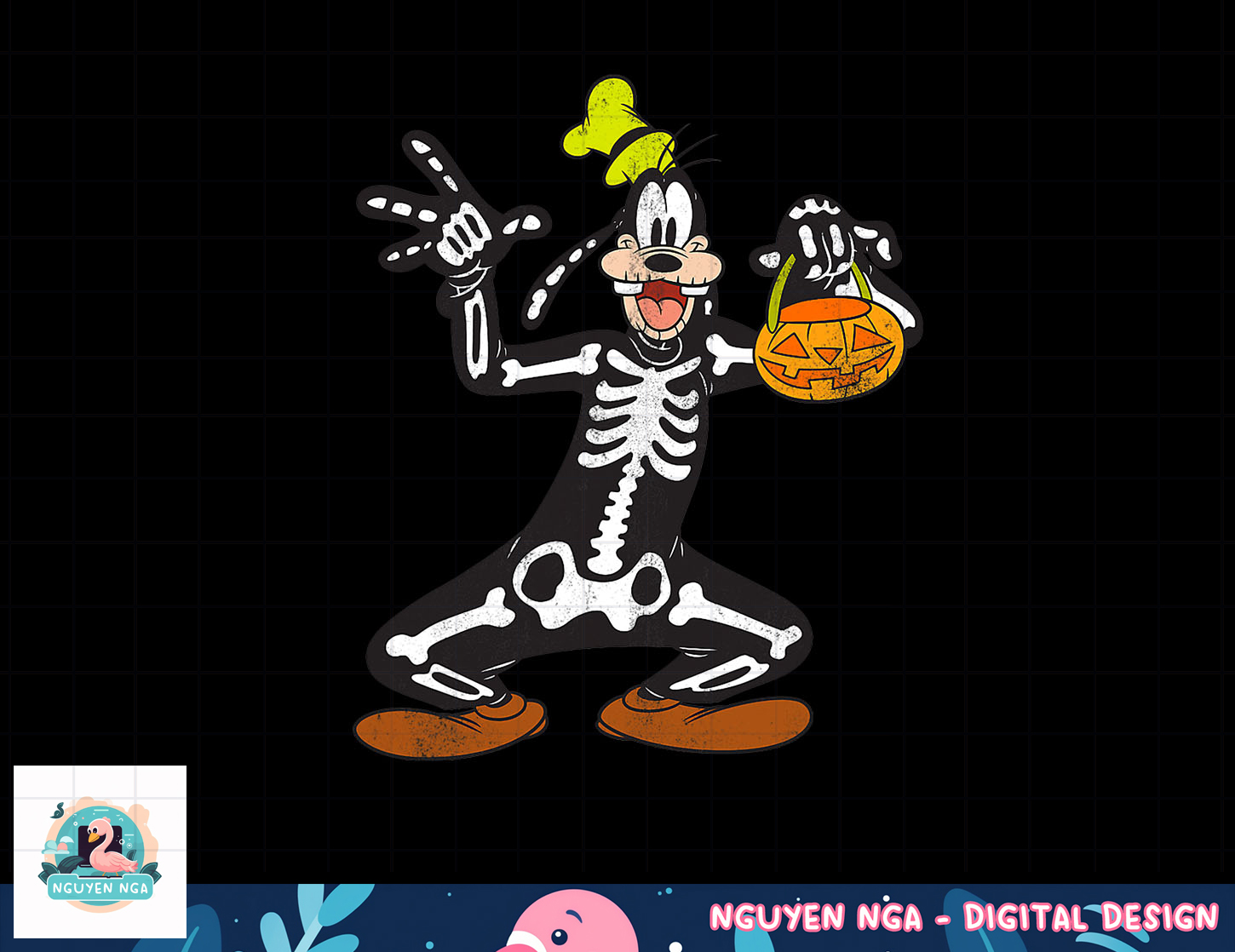 Disney Goofy Skeleton Halloween png, sublimation copy | Inspire Uplift