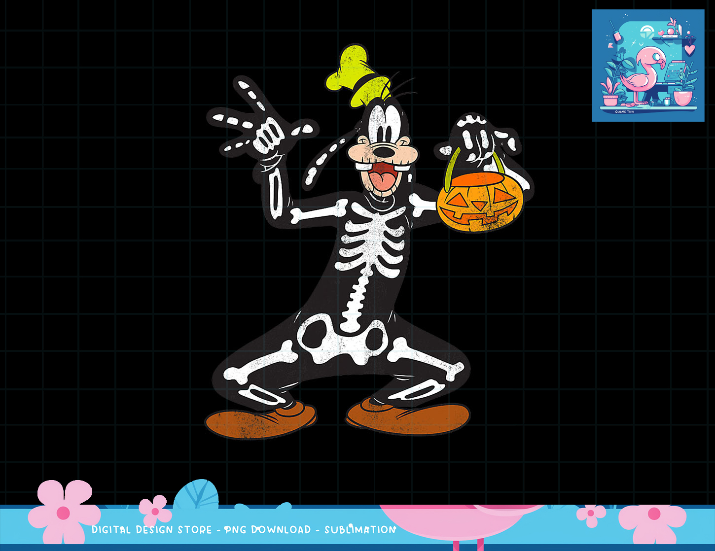 Disney Goofy Skeleton Halloween png, sublimation copy | Inspire Uplift