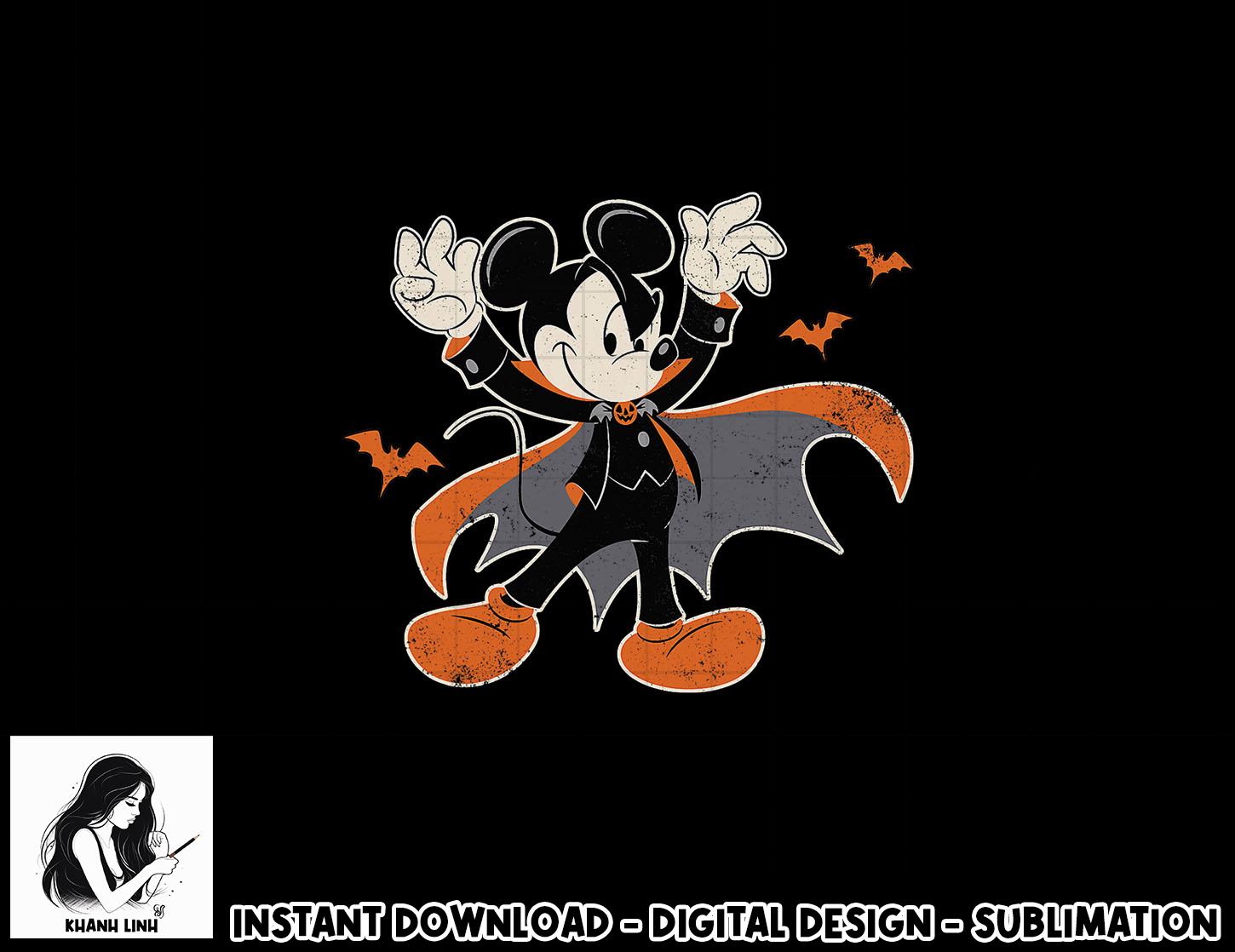 Disney Mickey Mouse Spooky Dracula Costume Halloween png, su | Inspire Uplift
