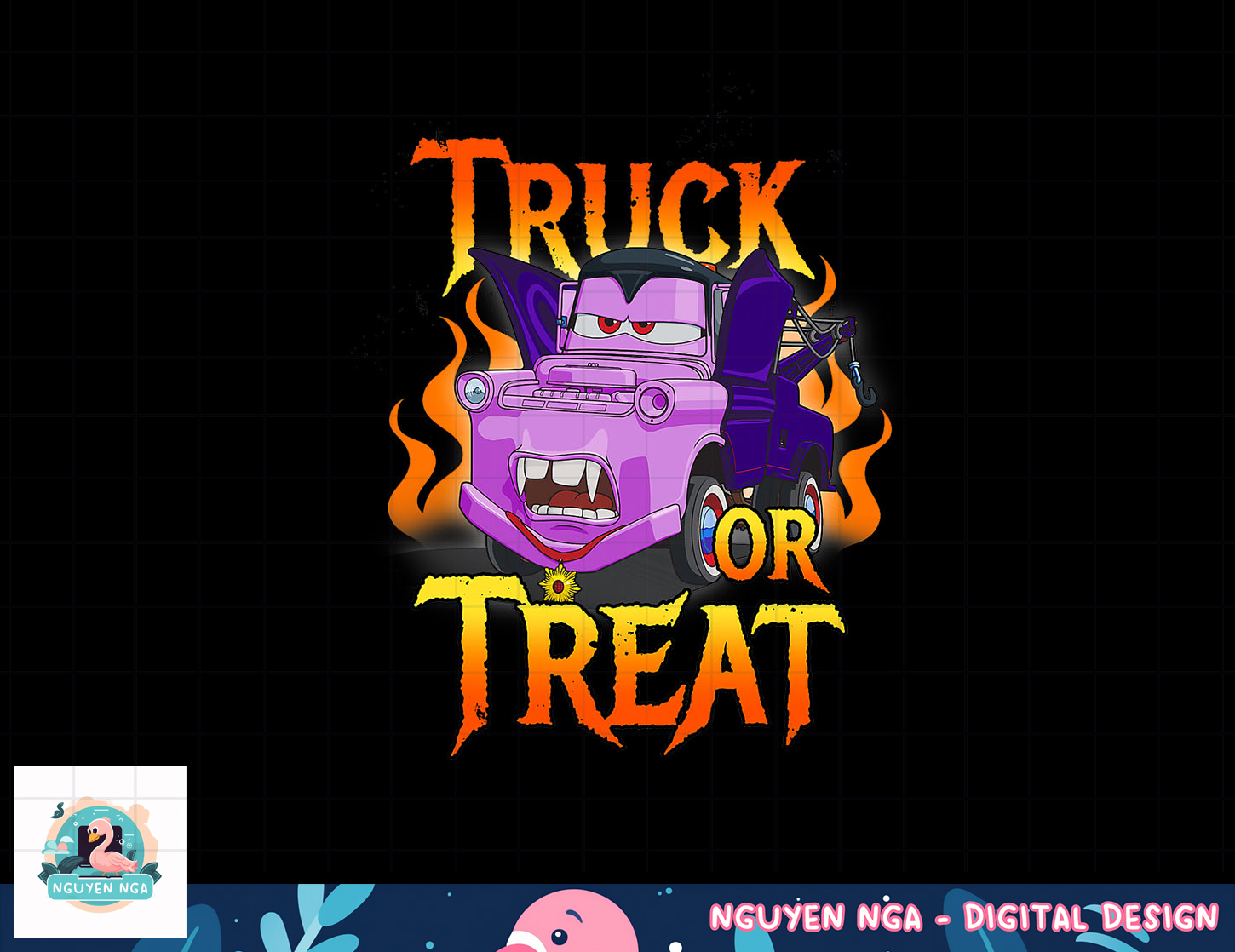 Disney Pixar Cars Halloween Vampire Truck Or Treat png, subl | Inspire ...