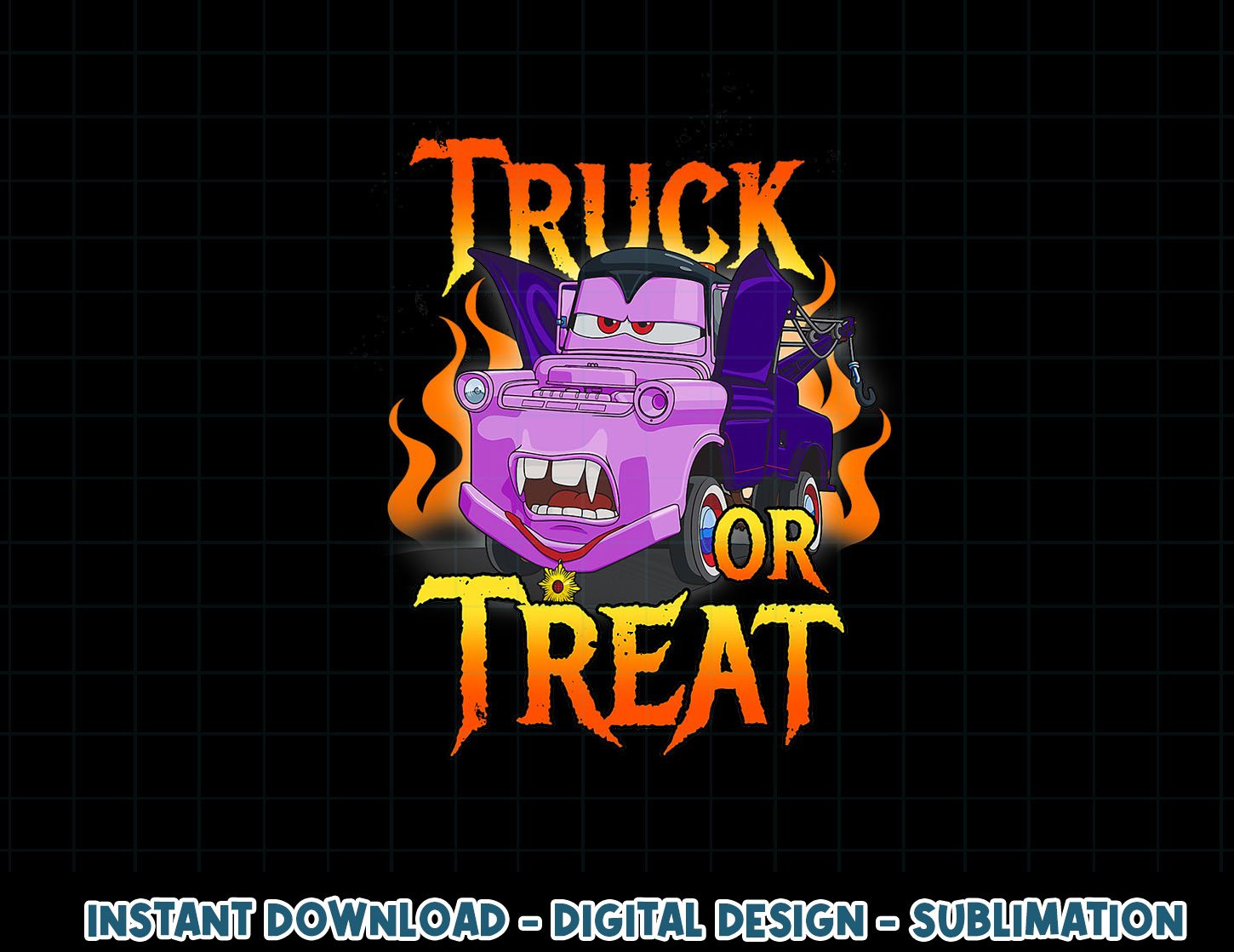 Disney Pixar Cars Halloween Vampire Truck Or Treat png, subl | Inspire ...