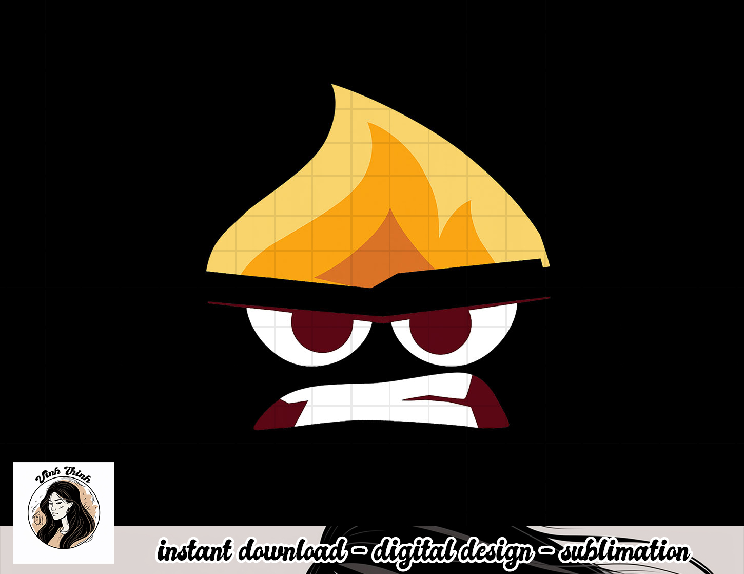 Disney Pixar Inside Out Angry Face Halloween png, sublimatio | Inspire ...