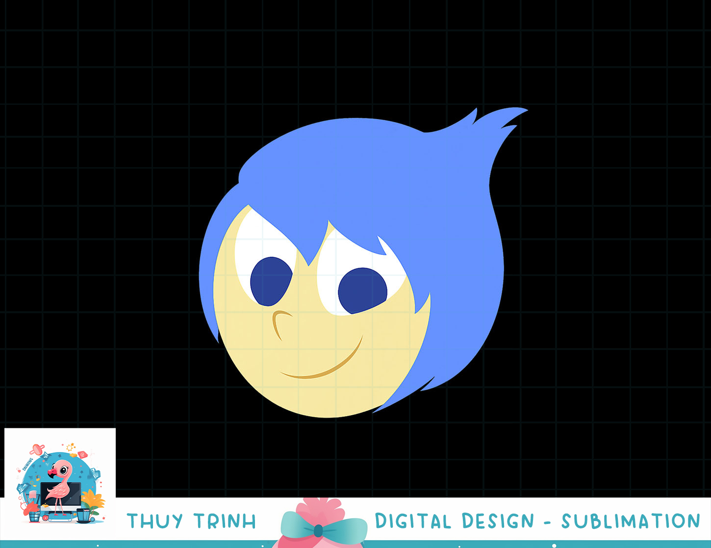 Disney Pixar Inside Out Joy Face Halloween png, sublimation | Inspire ...