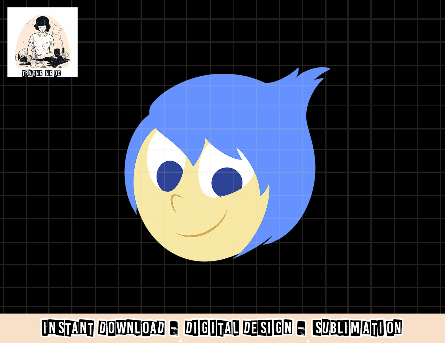 Disney Pixar Inside Out Joy Face Halloween png, sublimation | Inspire ...