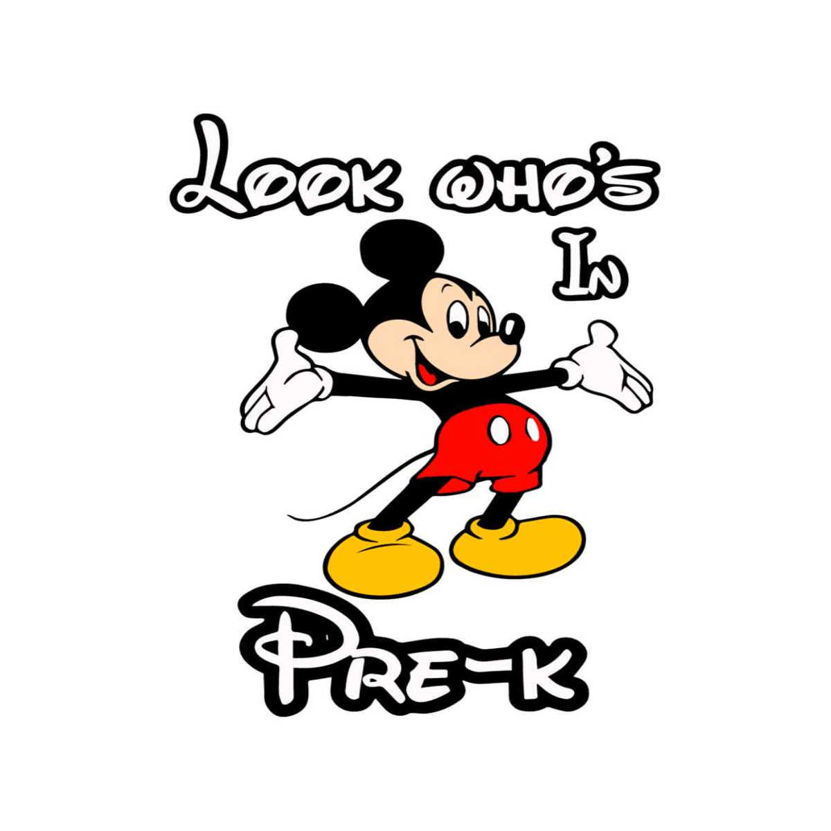 Mickey Mouse Back To School Look Whos In PreK SVG, Back To S | Inspire ...