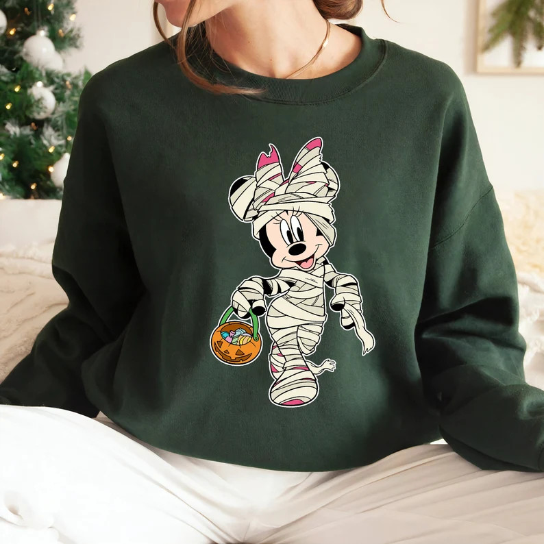 Disney Mickey Mouse Minnie Mouse Mummy With Pumpkin Basket H | Inspire ...