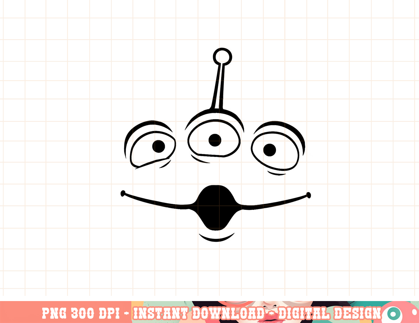 Disney Pixar Toy Story Alien Face Halloween png, sublimation | Inspire ...