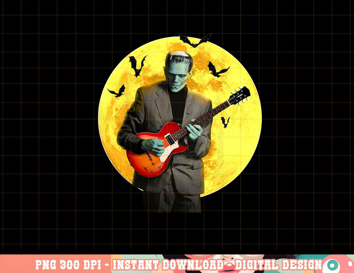 Frankenguitar Frankenstein Plays Electric Guitar Halloween p | Inspire ...