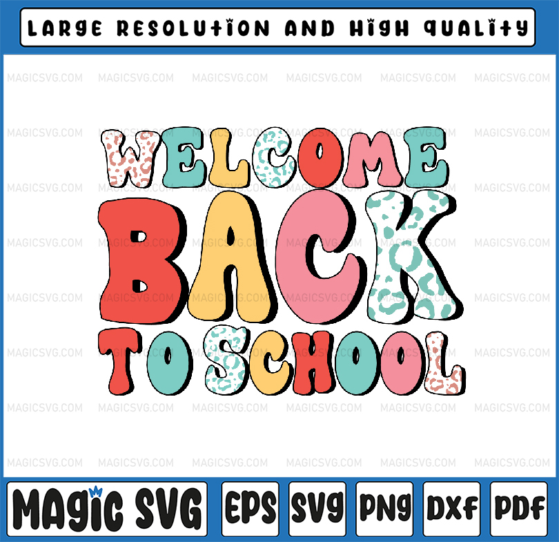 Welcome Back to School Svg, First Day of School Svg, Retro S - Inspire ...