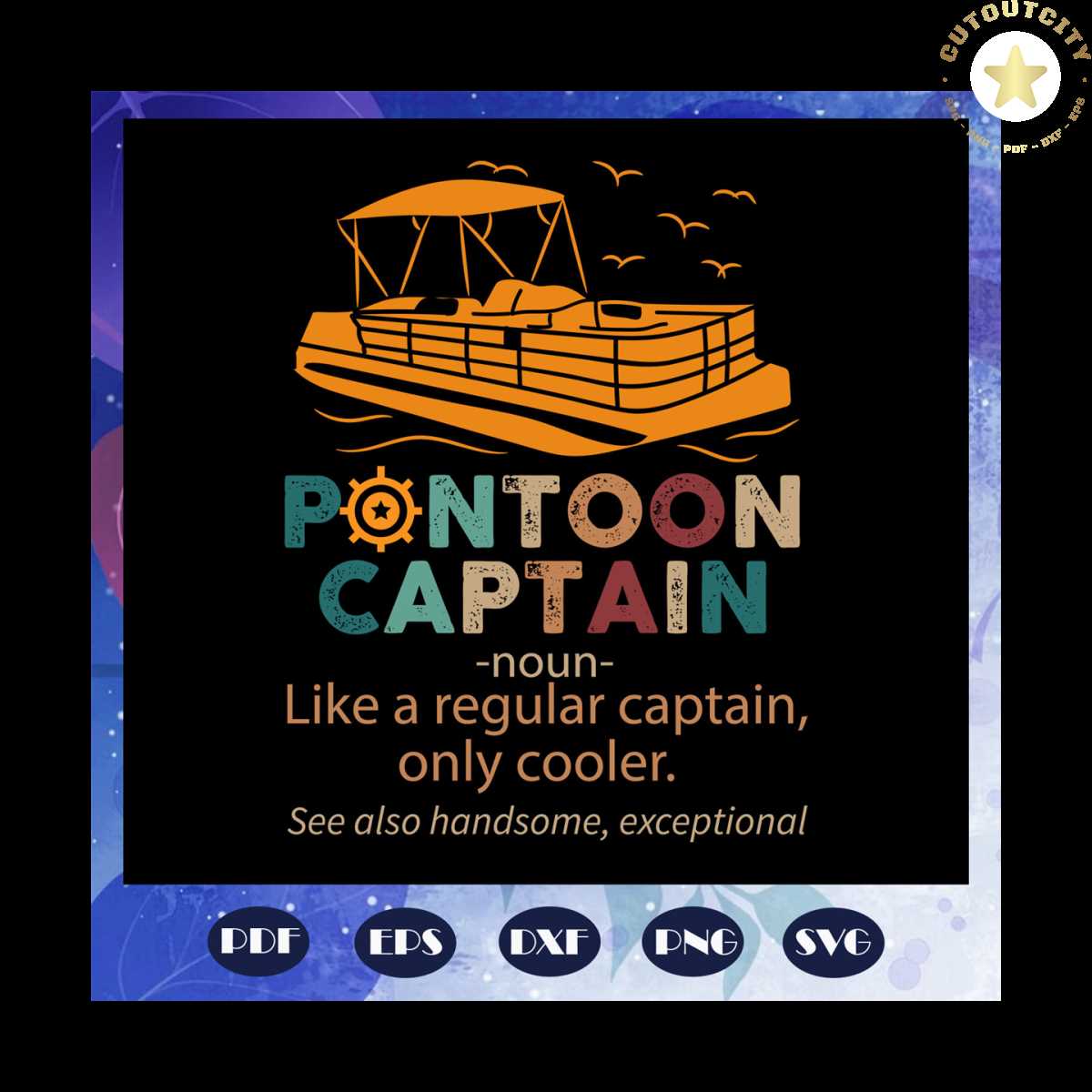 Pontoon captain like a regular captain only cooler svg, fath | Inspire ...