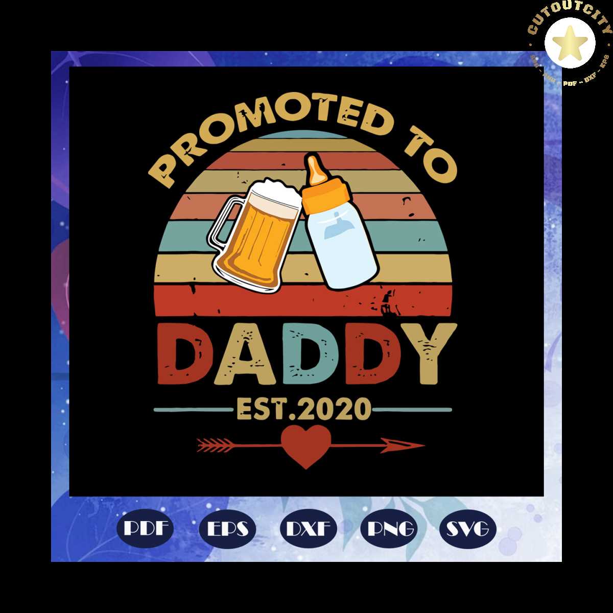 Promoted To Daddy Est 2020 Svg, New Dad Svg, Future Dad Svg, | Inspire ...