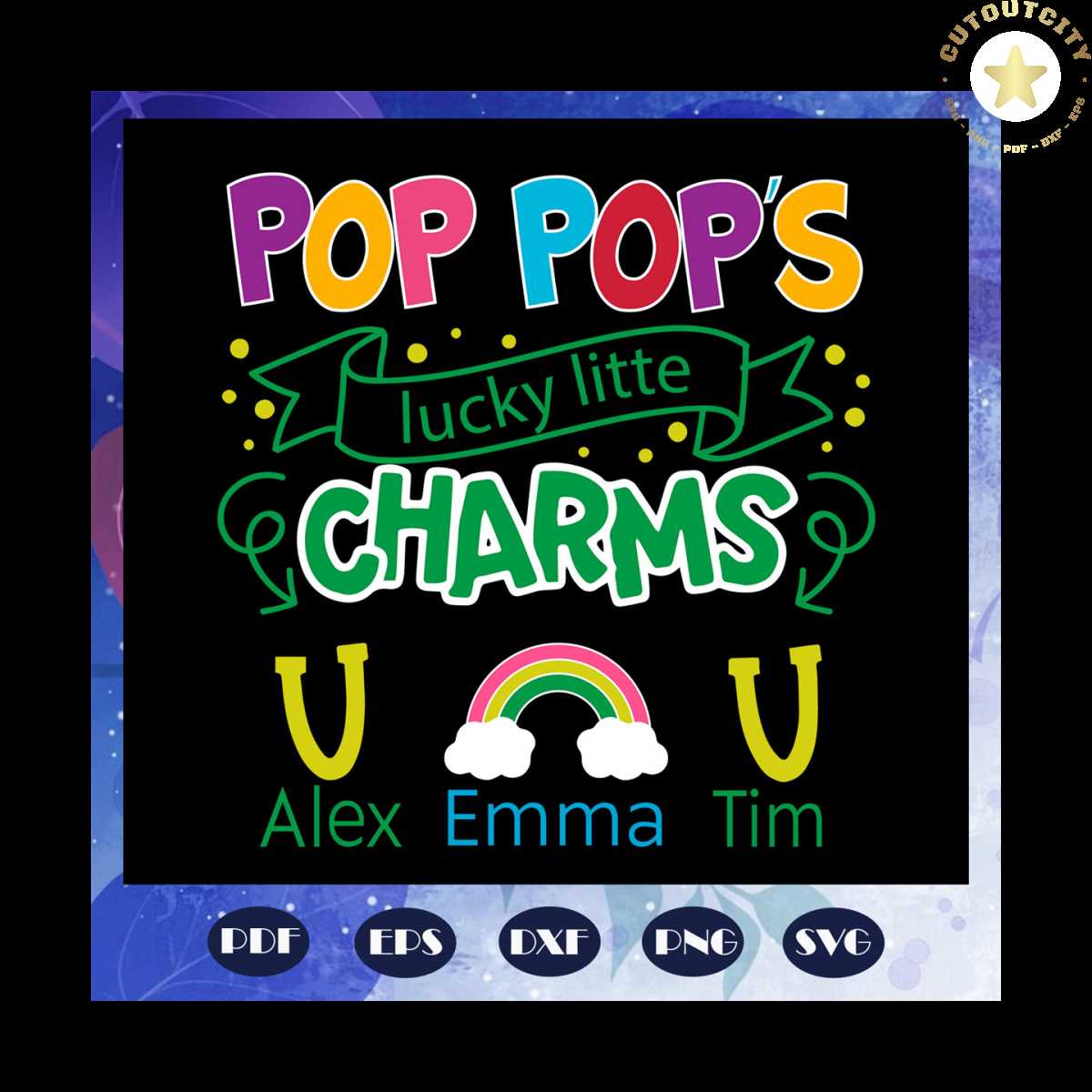 Pops pops lucky little charms svg, fathers day svg, papa svg | Inspire ...