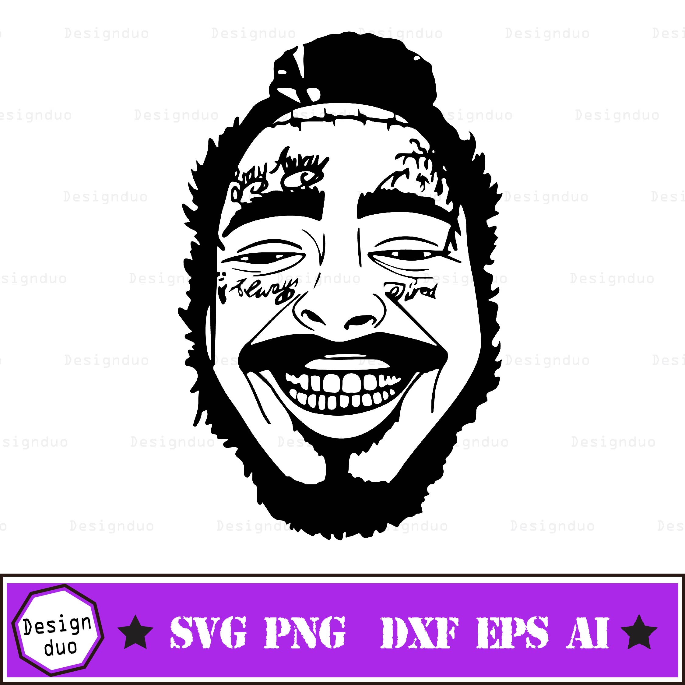 Post Malone - Posty - SVG and PNG for Cricut - Rapper, Rocks - Inspire ...