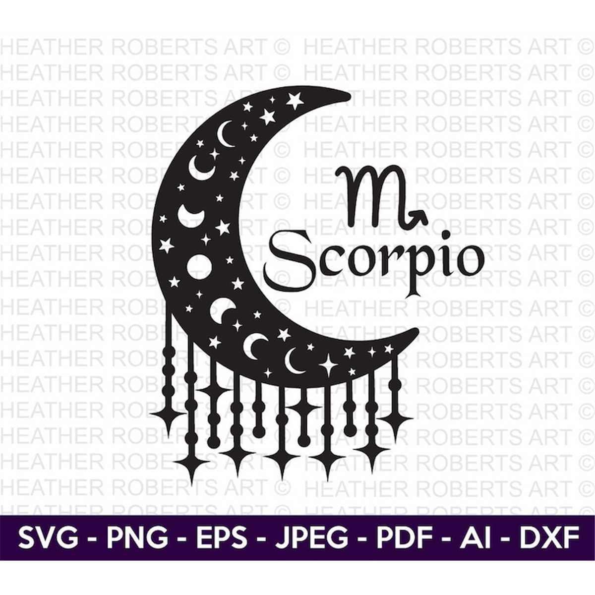 Scorpio SVG, Scorpio Zodiac Moon Svg, Zodiac Signs SVG, Astr - Inspire ...