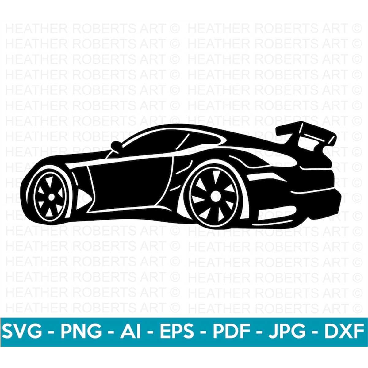 Race Car Silhouette Vector
