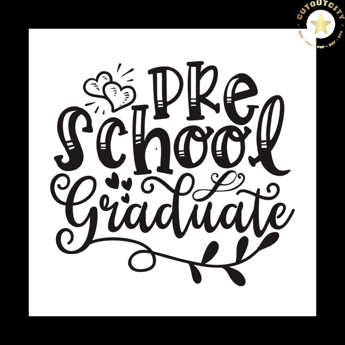 Preschool graduate silhouette SVG, preschool SVG | Inspire Uplift