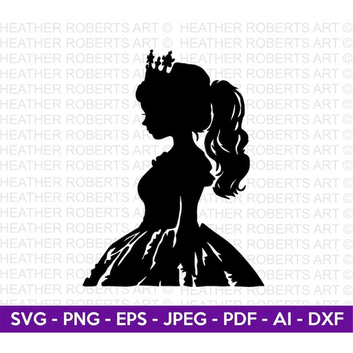 Princess SVG, Little Girl SVG, Princess Silhoutte svg, Princ - Inspire ...