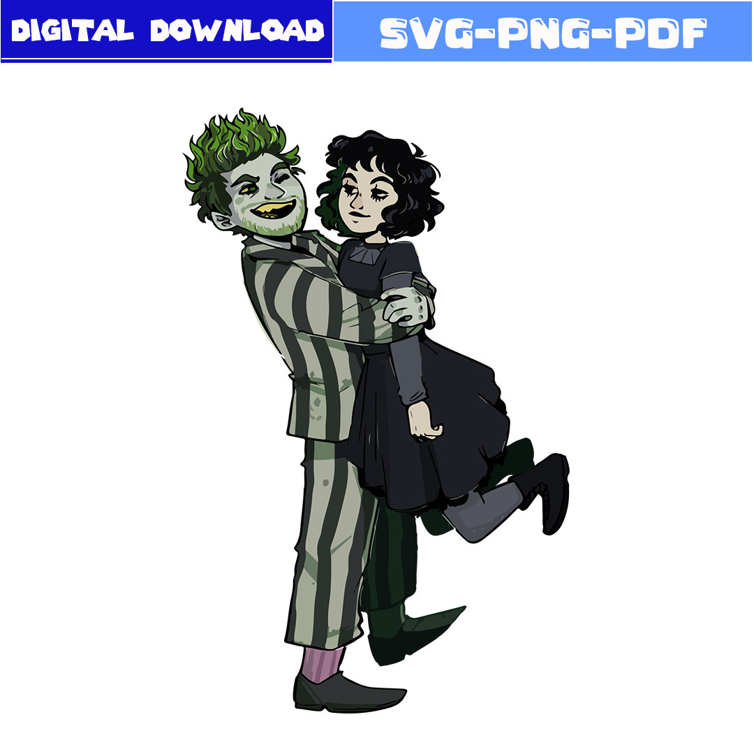 It's Showtime Svg, Beetlejuice And Lydia Svg, Horror Movie S | Inspire ...