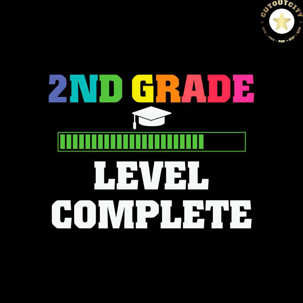 2nd grade level complete SVG PNG, Graduation hat SVG | Inspire Uplift