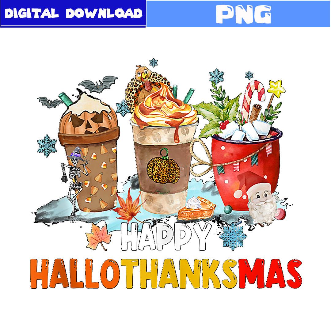 Happy Hallothanksma Png, Hallomas Coffee Png, Santa Claus Pn | Inspire ...