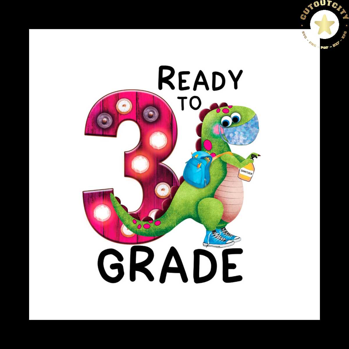 3rd Grade Ready To Back To School PNG Sublimation Designs | Inspire Uplift