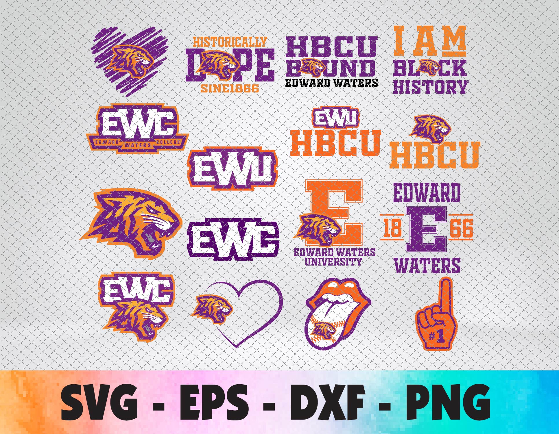 Edward Waters University Artwork HBCU Collection, SVG, PNG, | Inspire ...