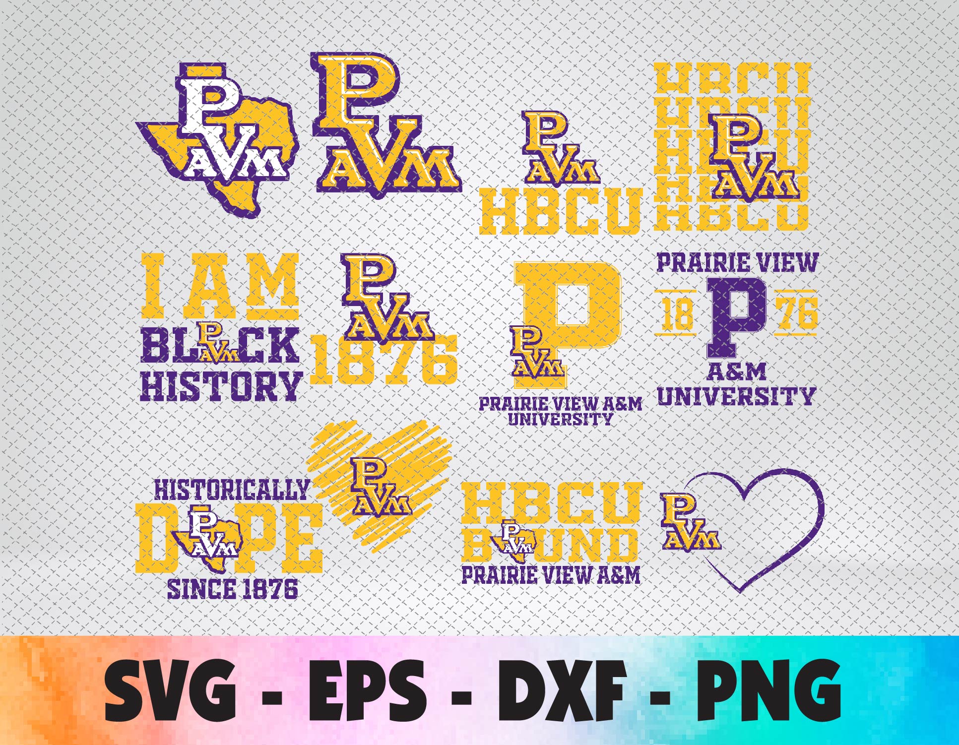 Prairie View A&M University Artwork HBCU Collection, SVG, PN | Inspire ...