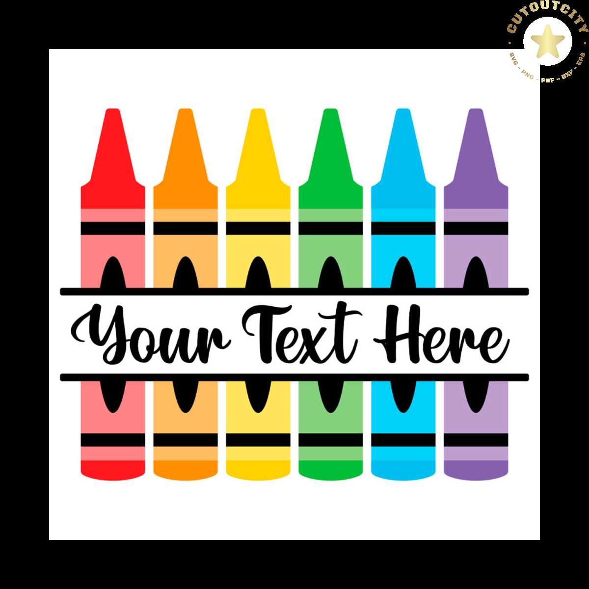 Custom Text Crayon SVG PNG, your text here crayon PNG | Inspire Uplift