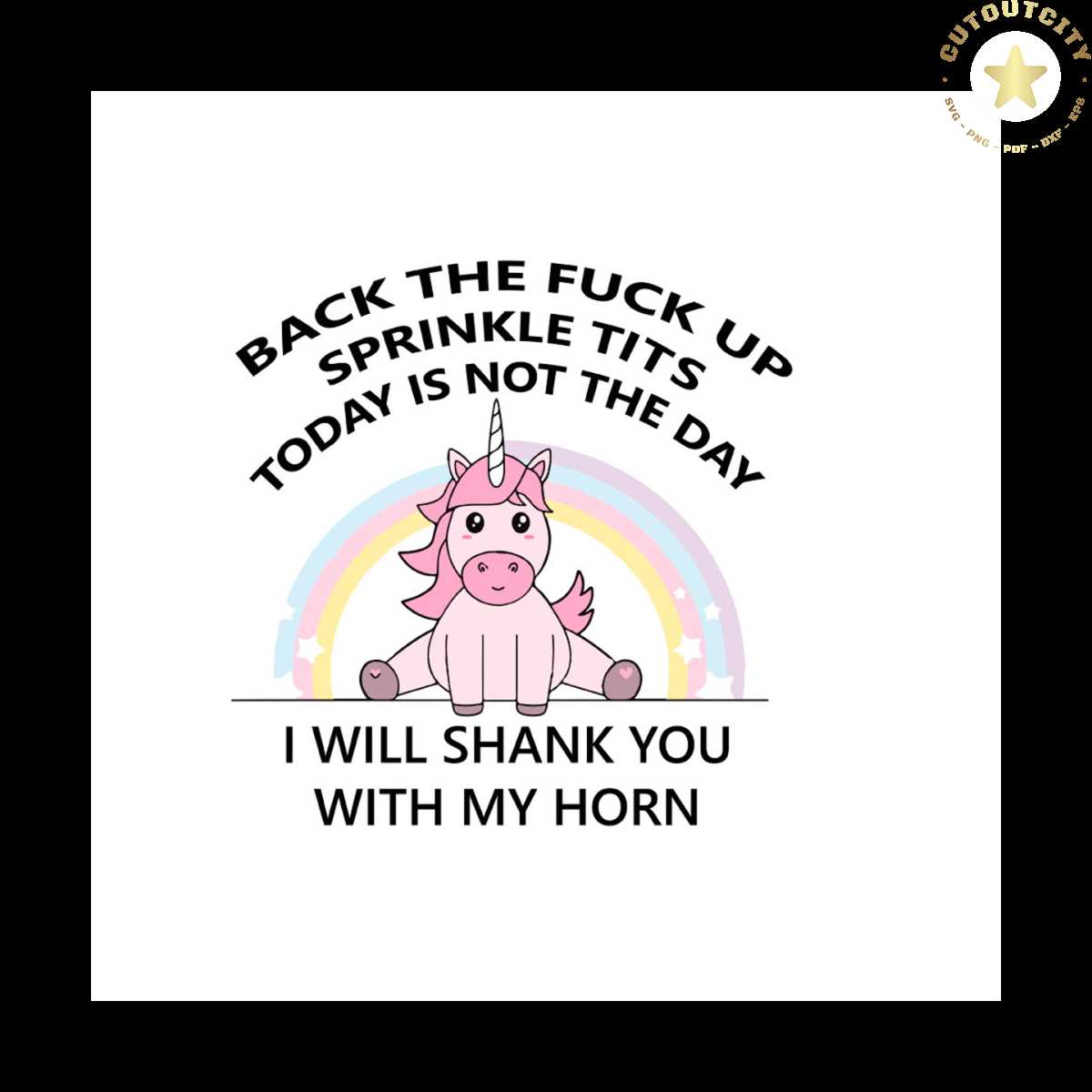Pink Unicorn Sitting Rainbow Pastel Color Svg Png Inspire Uplift