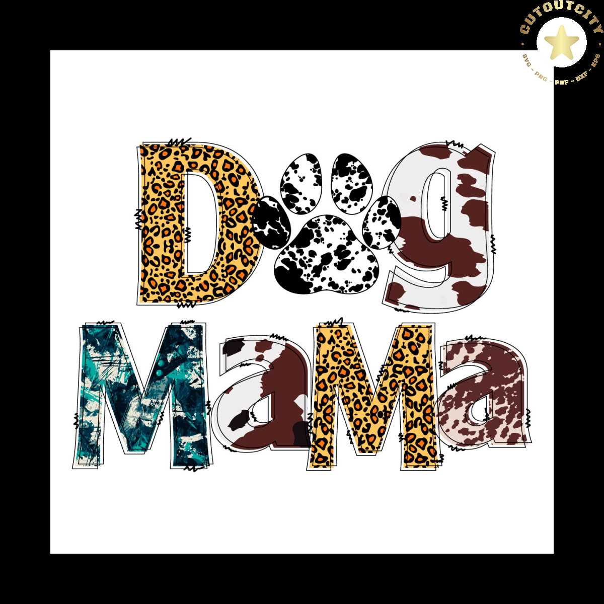 Dog Mama Svg, Leopard Svg, Dog Footprints Svg, Mama Svg, Dog | Inspire ...