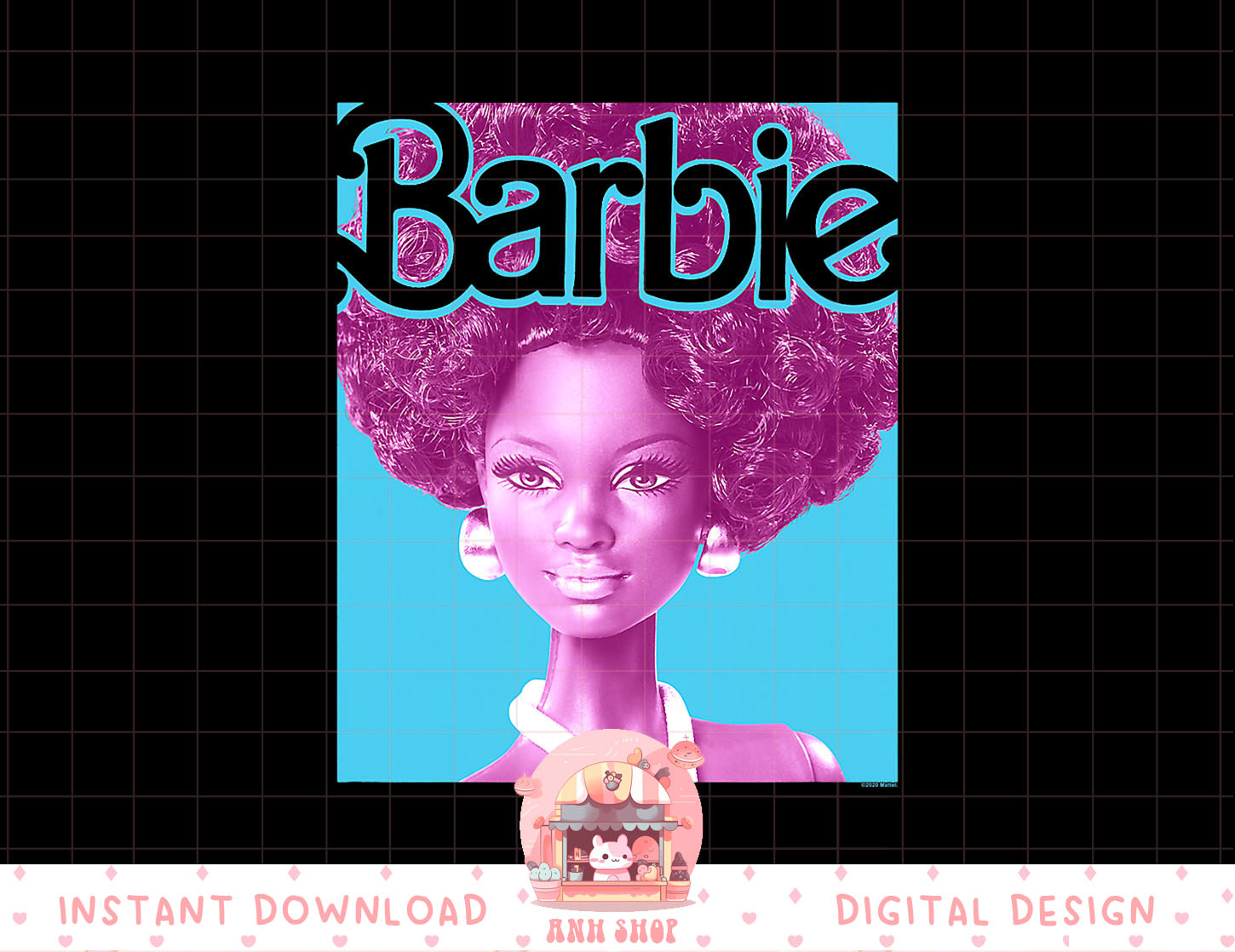 Barbie - Afro Barbie - Dolled Up png, sublimation copy | Inspire Uplift