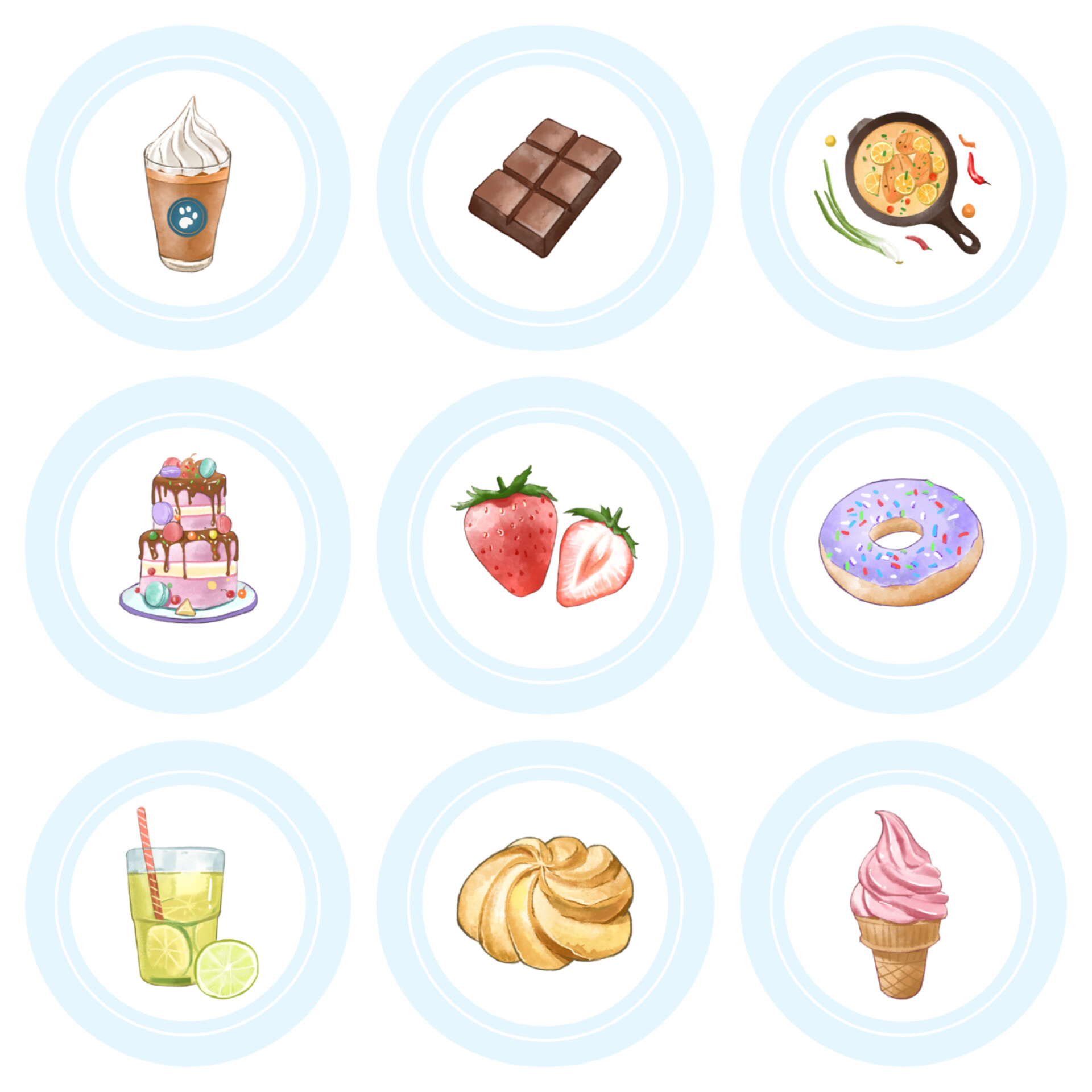 72 Food Instagram Highlight Icons. Food and Drink Instagram - Inspire ...