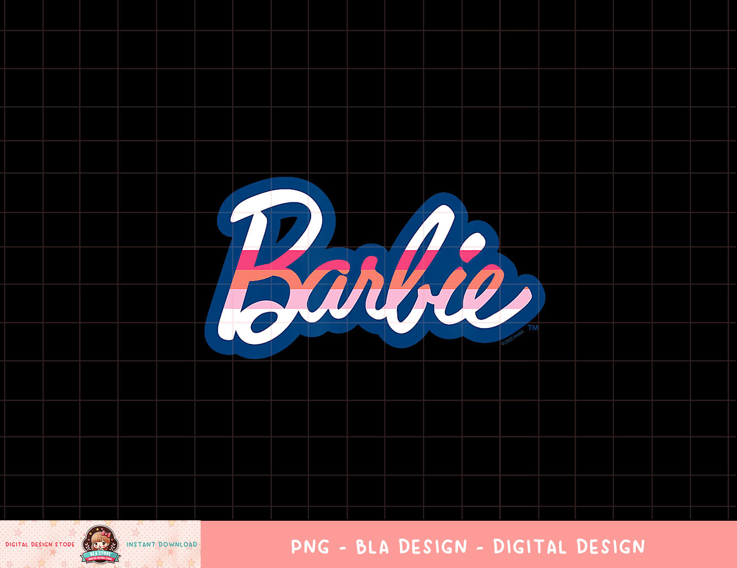 Barbie - Barbie Stripe Logo png, sublimation copy | Inspire Uplift