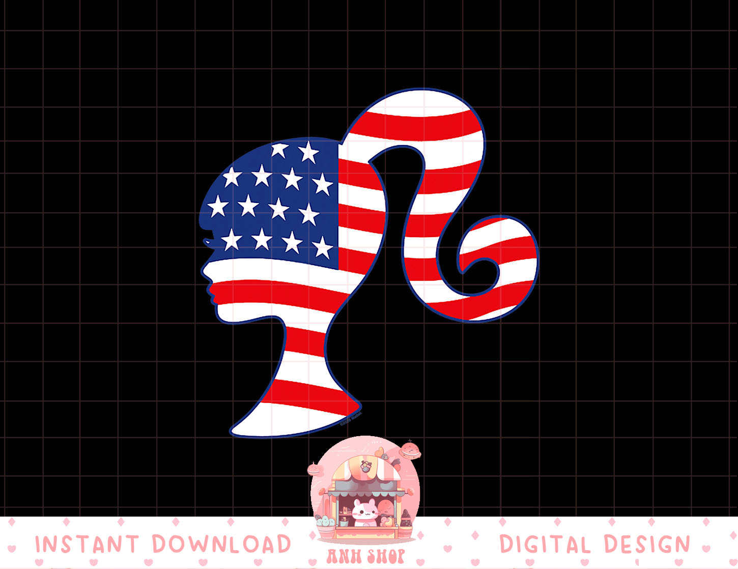 Barbie - Fourth of July - Flag Profile png, sublimation copy | Inspire ...