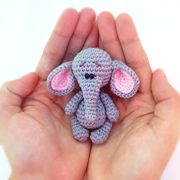 Crochet Miniature Elephant pattern. Amigurumi elephant patt | Inspire ...