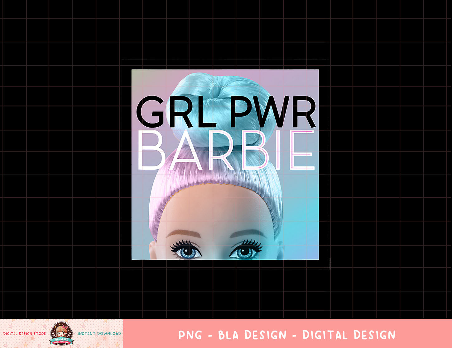 Barbie - GRL PWR (Girl Power) png, sublimation copy | Inspire Uplift