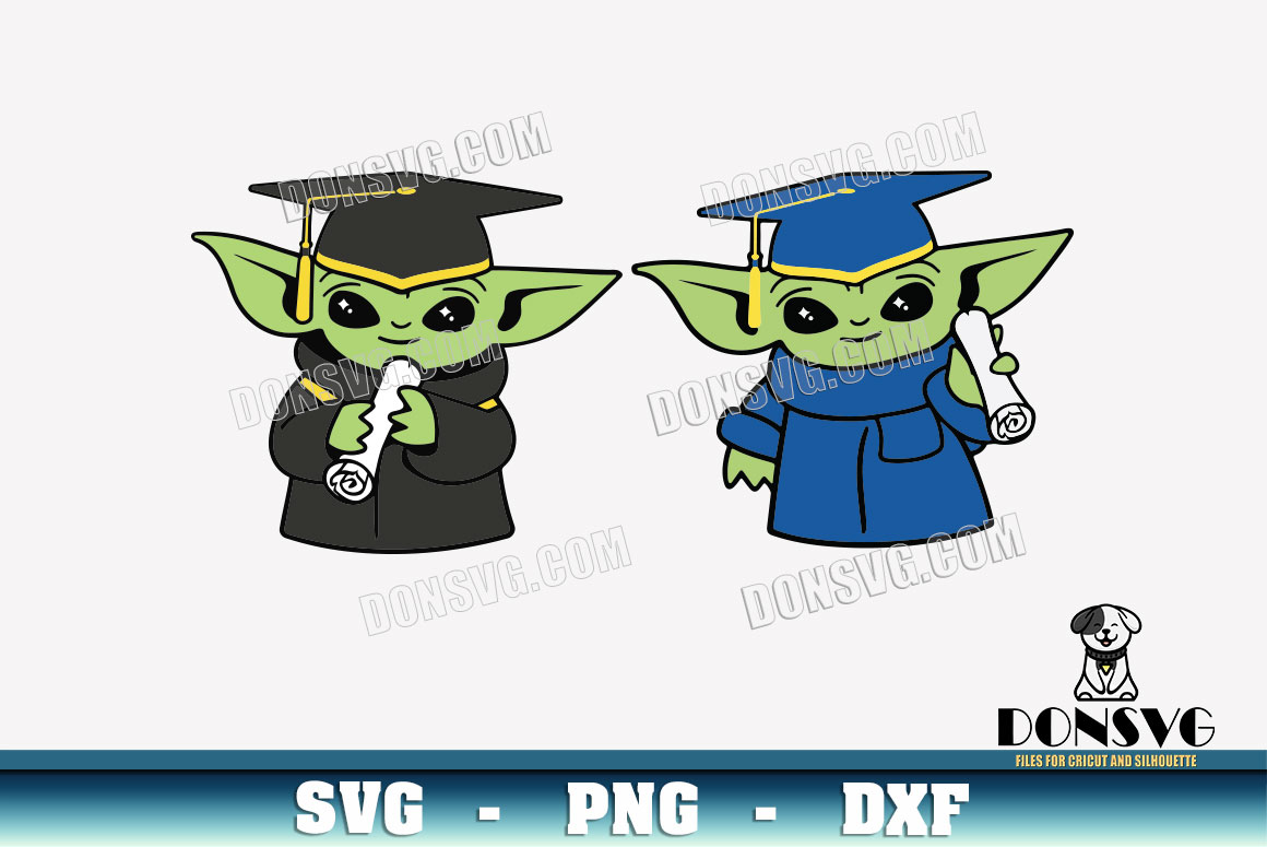 Grogu holding Graduate Diploma svg files for Cricut Baby Yod | Inspire ...