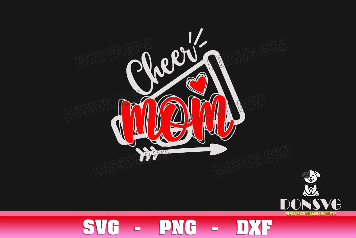 Cheer Mom Megaphone Arrow svg files Cricut Silhouette Cheerl - Inspire ...